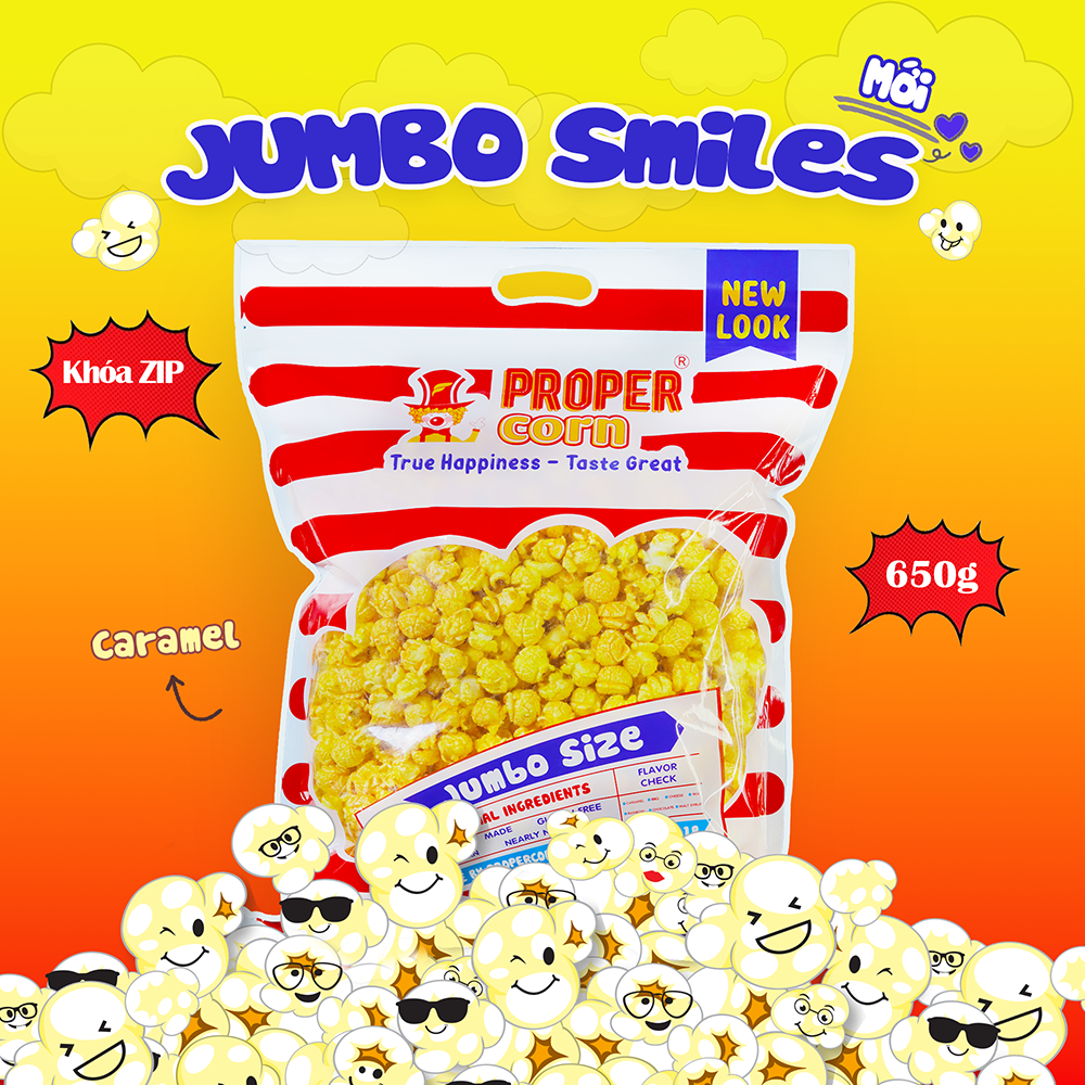 JUMBO SMILES - VỊ CARAMEL - BIG SIZE – Propercorn