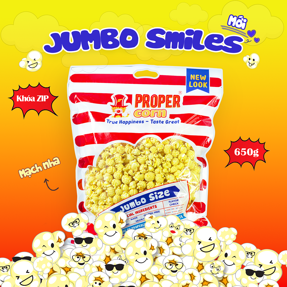 JUMBO SMILES - VỊ MẠCH NHA (TRUYỀN THỐNG) - BIG SIZE – Propercorn