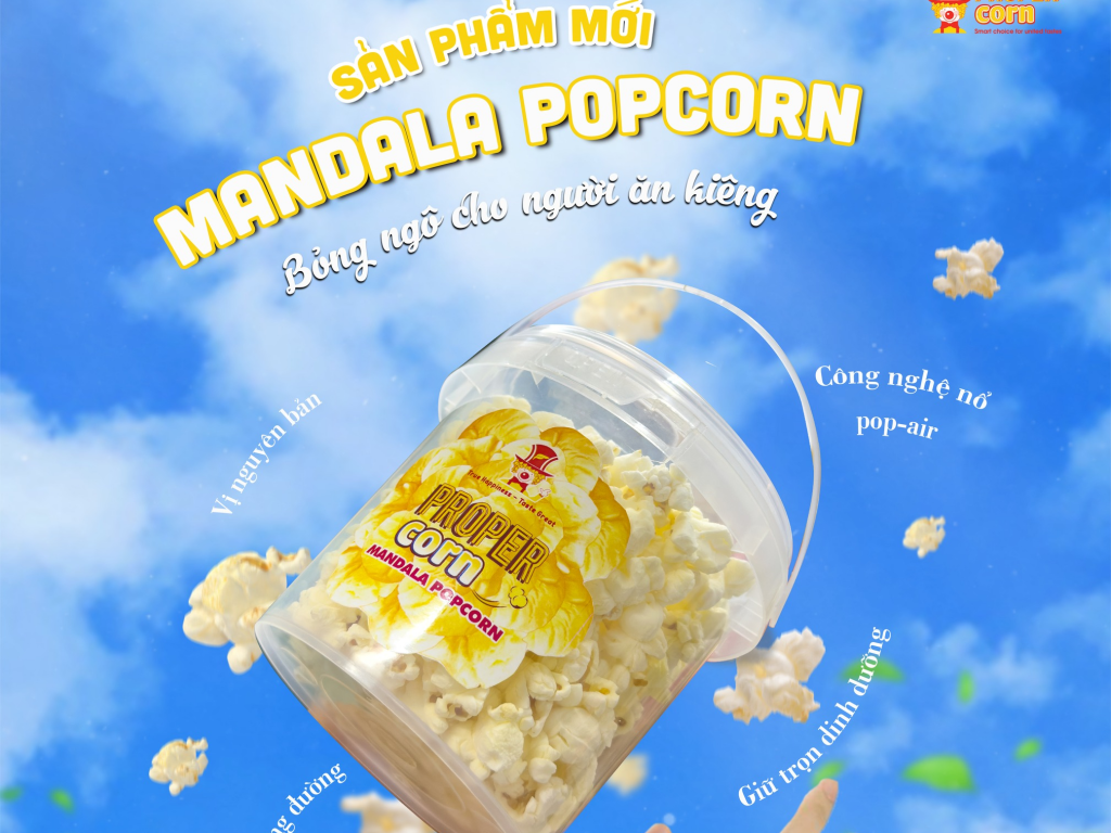 MANDALA POPCORN - Bỏng ngô cho người ăn kiêng – Propercorn